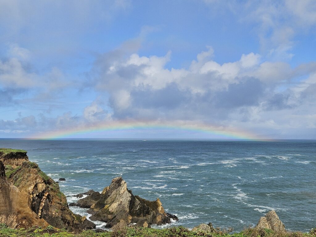 A very low rainbow? Mark Hancock photographed one. – Mendonoma Sightings
